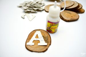 DIY Wood Alphabet Learning Slices - Finding Zest