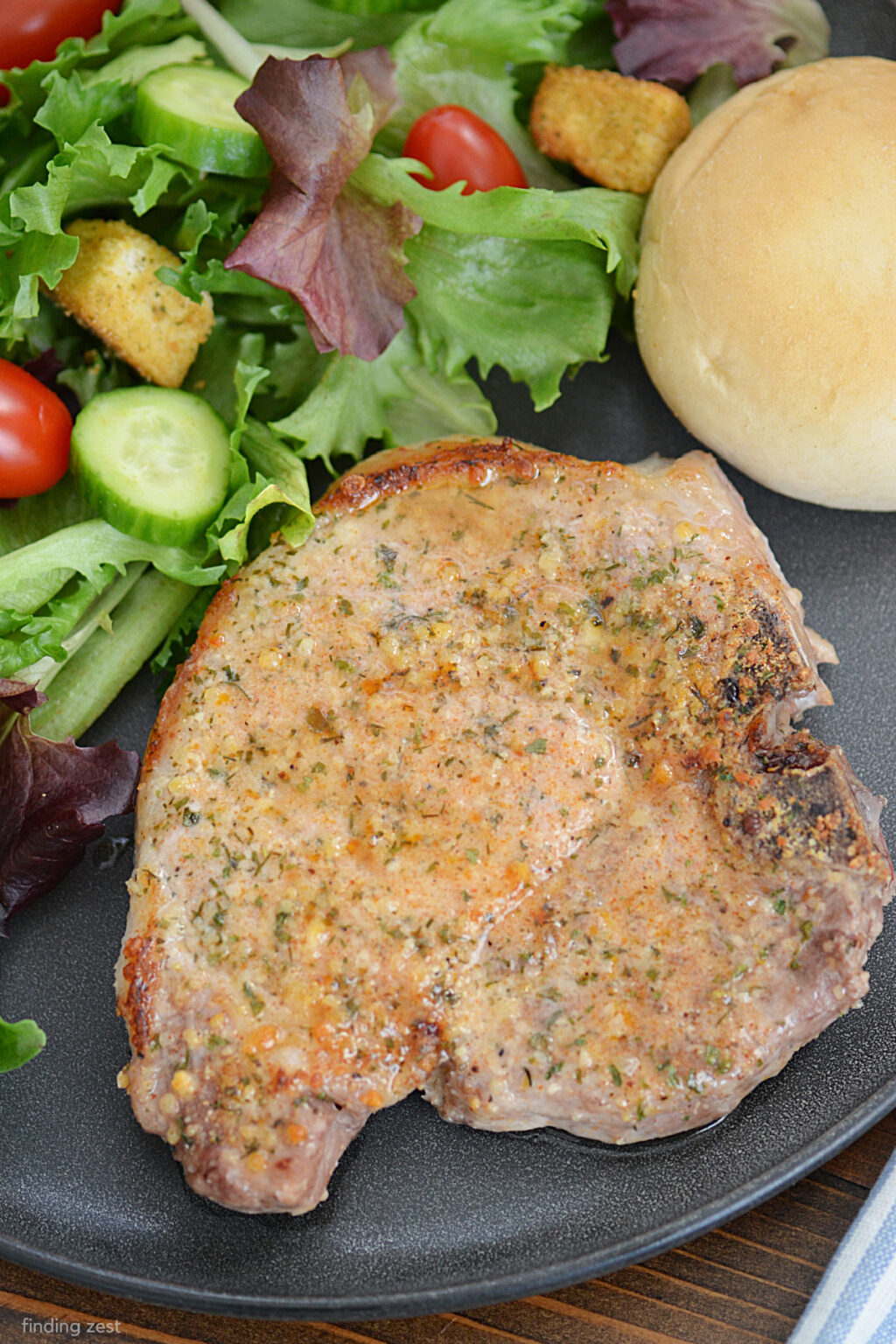 Baked Ranch Pork Chops with Hidden Valley Ranch Seasoning - Finding Zest