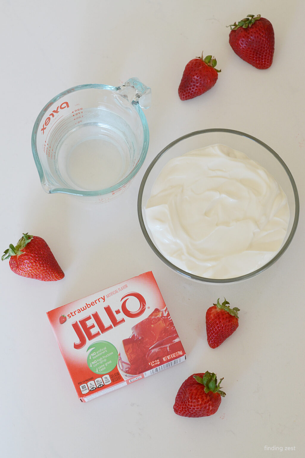 Easy Strawberry Greek Yogurt Jello Recipe - Finding Zest